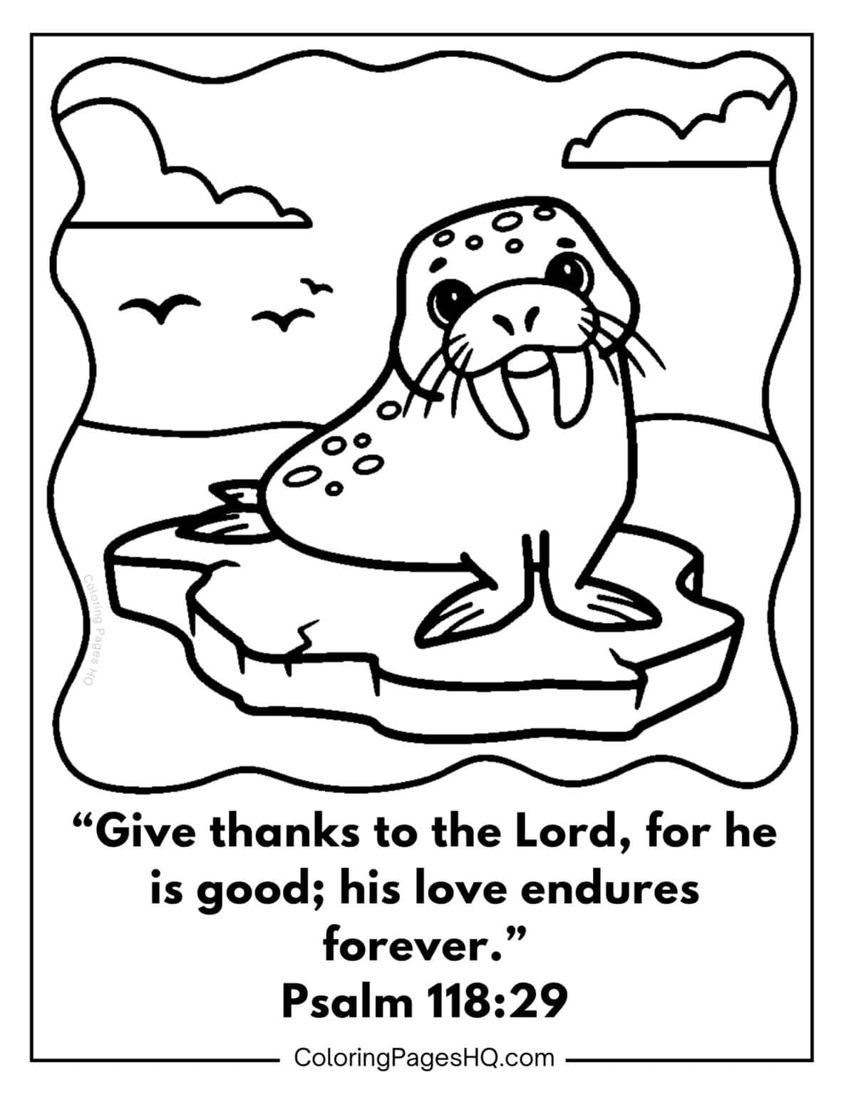 Engaging Ocean Theme Bible Verse Coloring Pages (Free PDF Printables ...