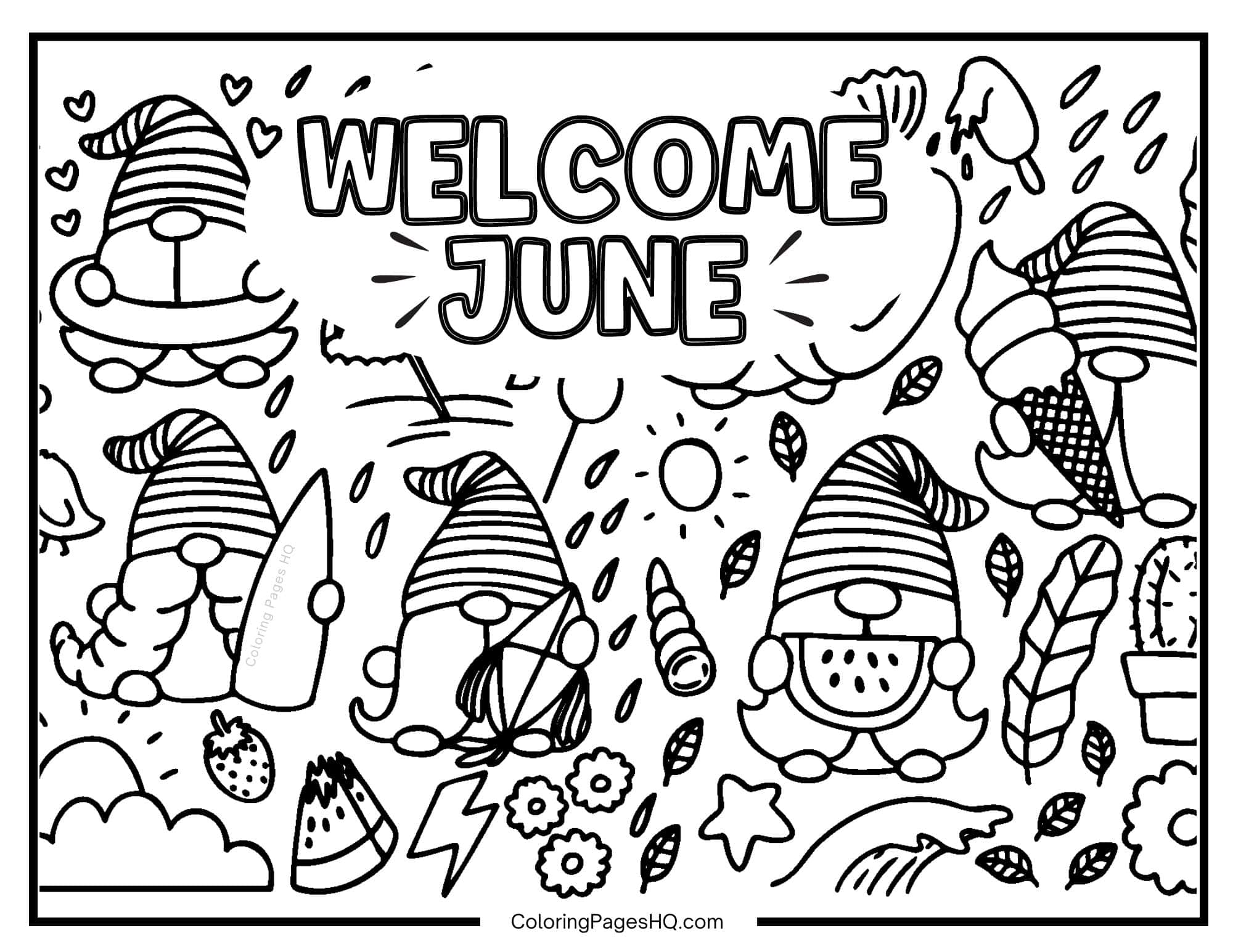 June Coloring Pages (Free PDF Printables) - Coloring Pages HQ