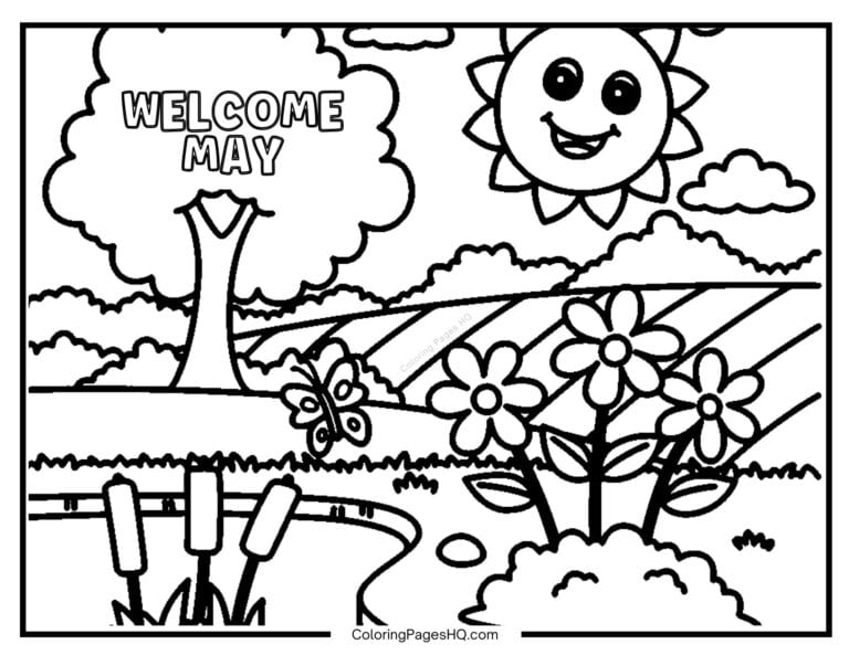 May Coloring Pages (Free PDF Printables) - Coloring Pages HQ