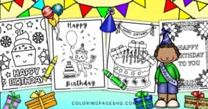 Cute Birthday Coloring Pages (Free PDF Printables) - Coloring Pages HQ