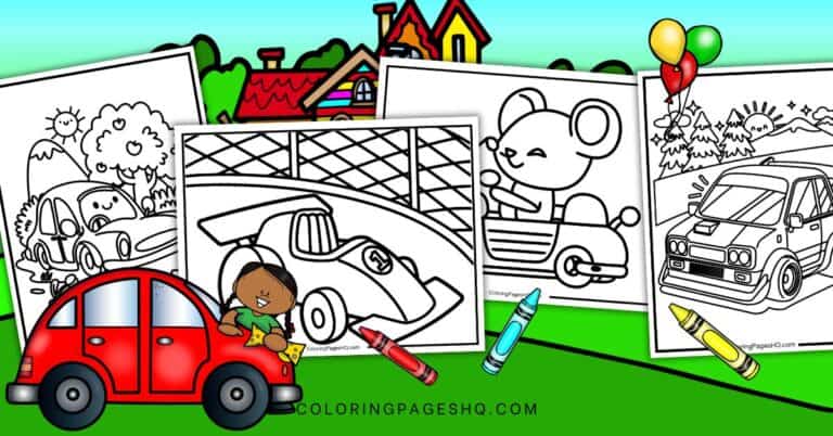 Car Coloring Pages (Free PDF Printables) - Coloring Pages HQ