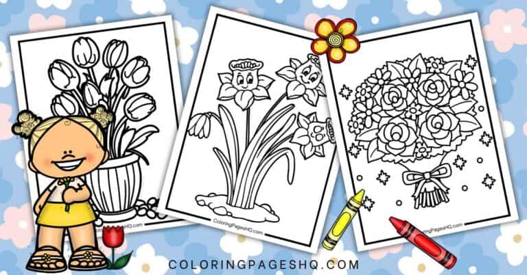 Flower Coloring Pages (Free PDF Printables) - Coloring Pages HQ