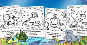 Engaging Ocean Theme Bible Verse Coloring Pages (Free PDF Printables ...