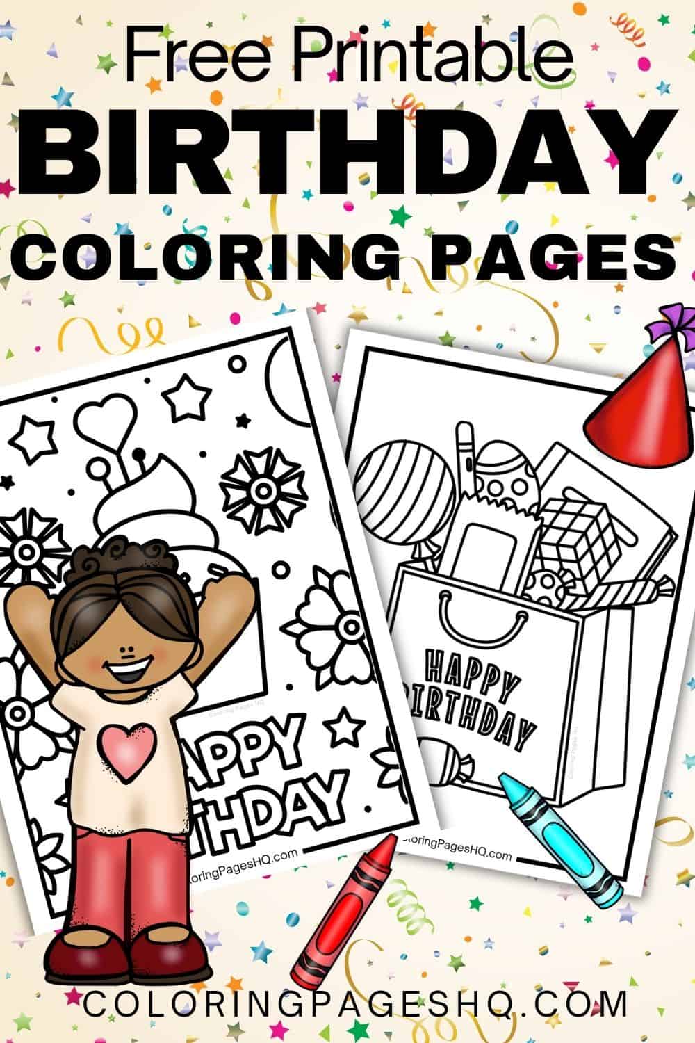 Cute Birthday Coloring Pages (Free PDF Printables) - Coloring Pages HQ
