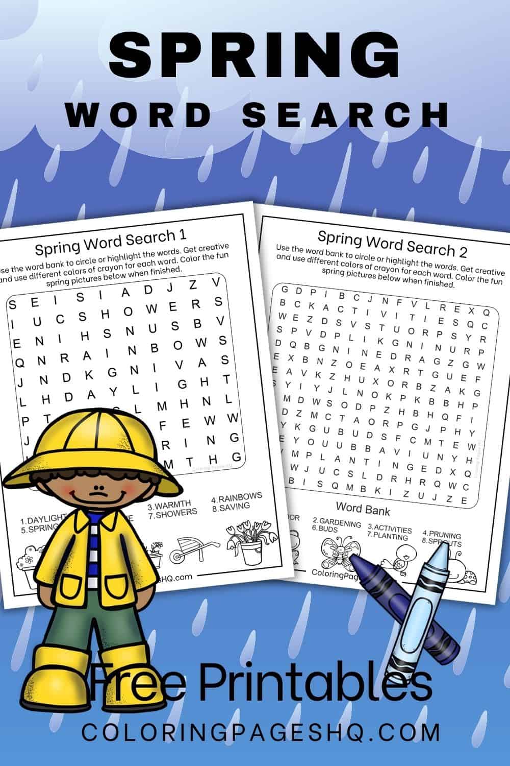 Fun Spring Word Search (Free PDF Printables) - Coloring Pages HQ
