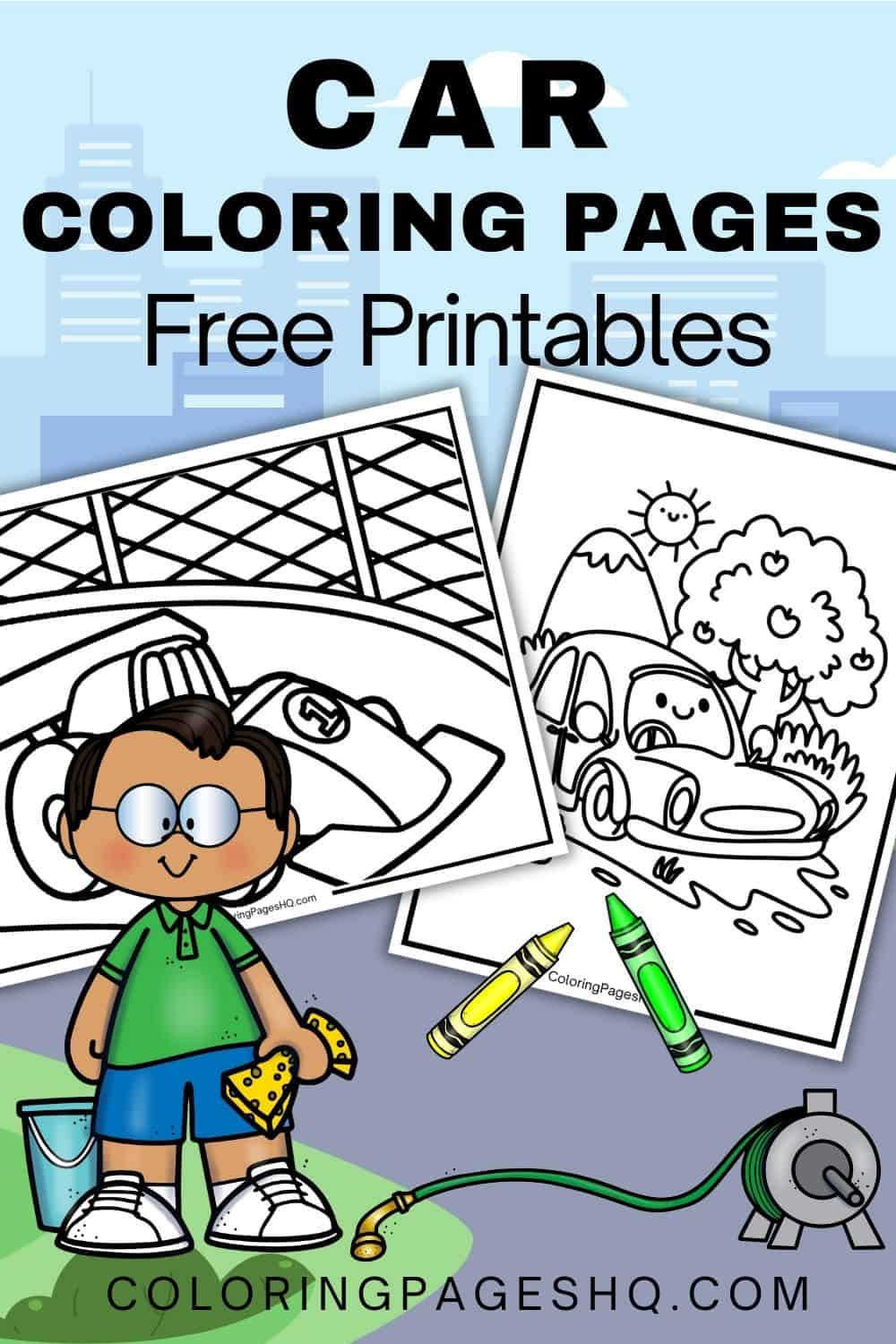Car Coloring Pages (Free PDF Printables) - Coloring Pages HQ