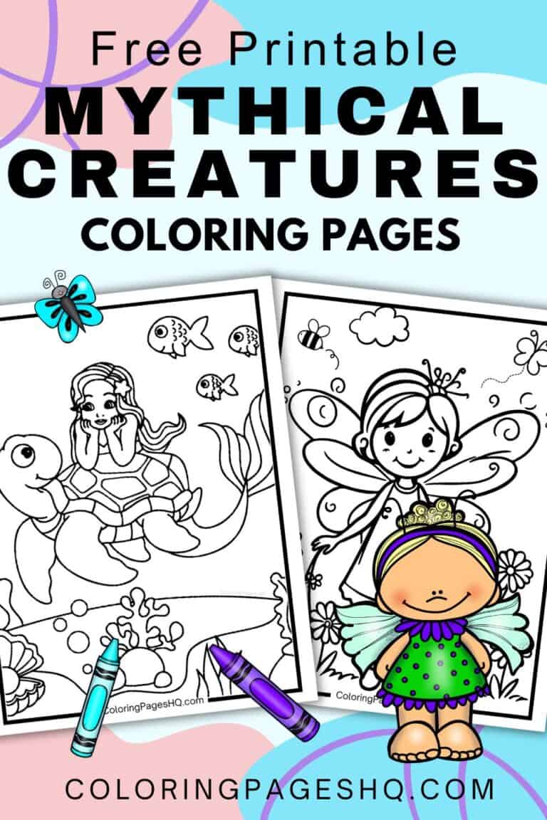 Mythical Creatures Coloring Pages (Free PDF Printables) - Coloring Pages HQ