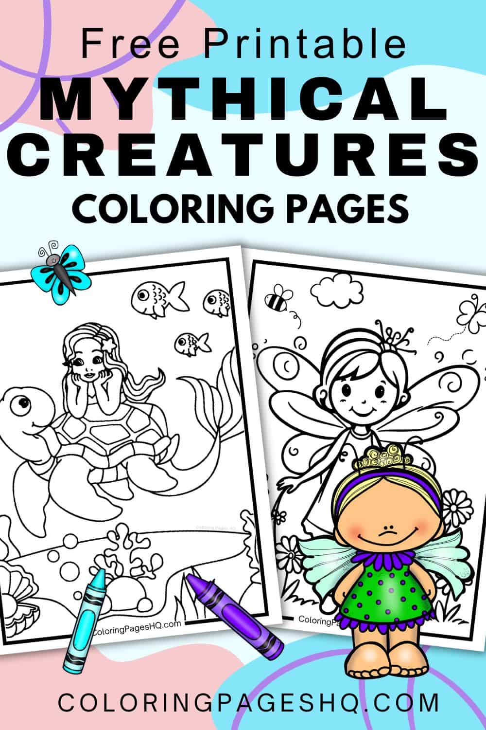 Mythical Creatures Coloring Pages (Free PDF Printables) - Coloring Pages HQ