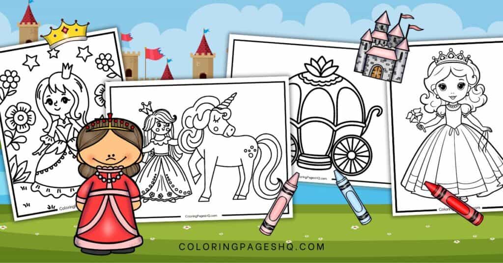 Pretty Princess Coloring Pages (Free PDF Printables) - Coloring Pages HQ