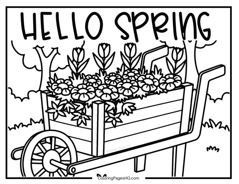 Cute Spring Coloring Pages (Free PDF Printables) - Coloring Pages HQ