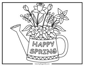 Cute Spring Coloring Pages (Free PDF Printables) - Coloring Pages HQ