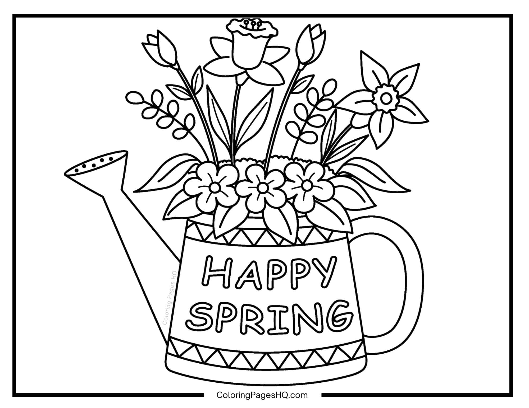 Cute Spring Coloring Pages (Free PDF Printables) - Coloring Pages HQ