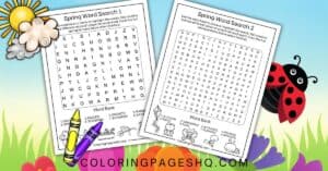 Fun Spring Word Search (Free PDF Printables) - Coloring Pages HQ