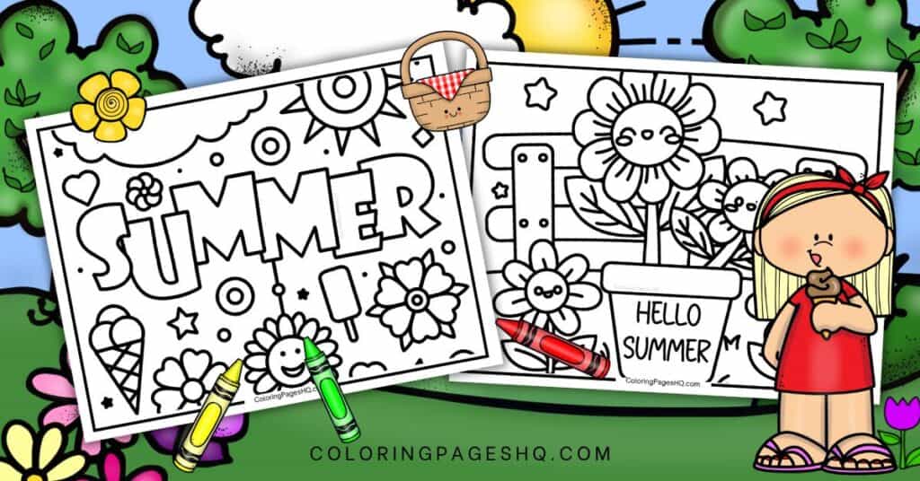 Fun Summer Coloring Pages (Free PDF Printables) - Coloring Pages HQ