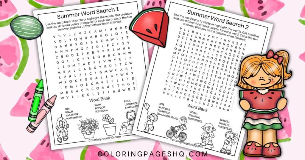Cute Watermelon Coloring Pages (Free PDF Printables) - Coloring Pages HQ