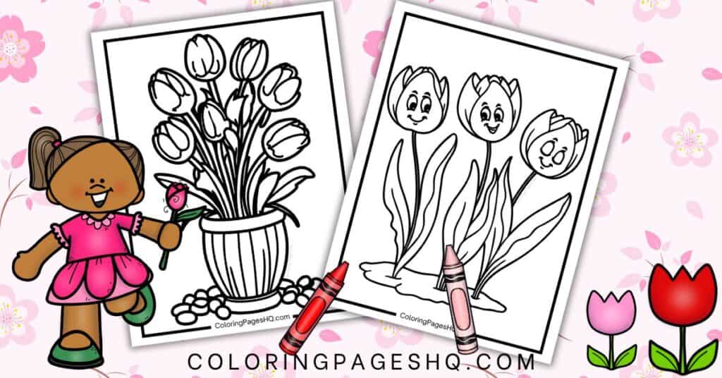 Tulip Coloring Pages (Free PDF Printables) - Coloring Pages HQ