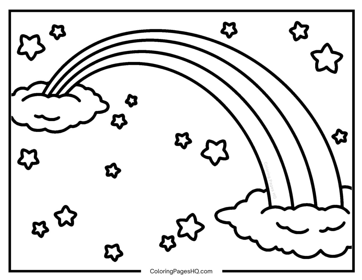 Cute Rainbow Coloring Pages (Free PDF Printables) - Coloring Pages HQ