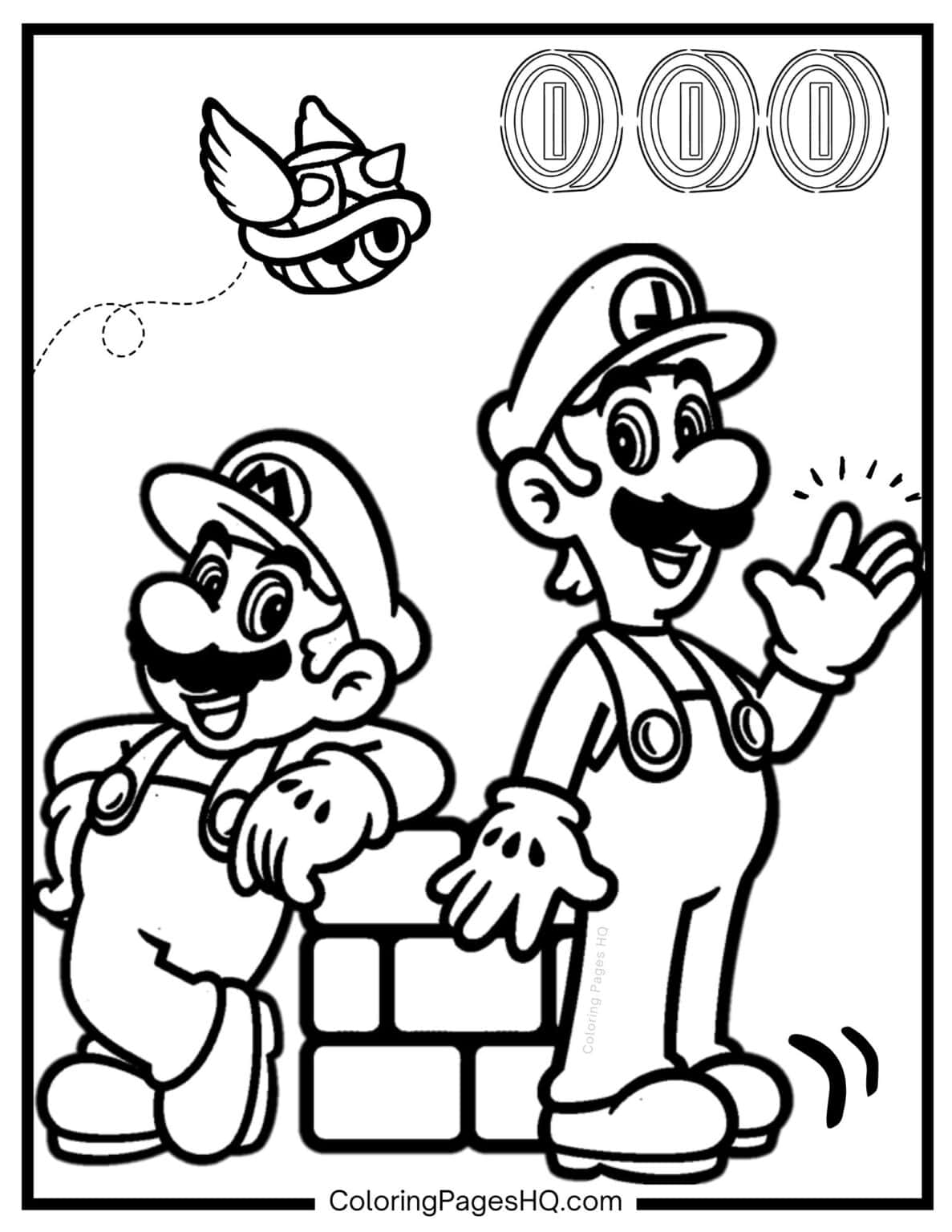 Luigi Coloring Pages (Free PDF Printables) - Coloring Pages HQ
