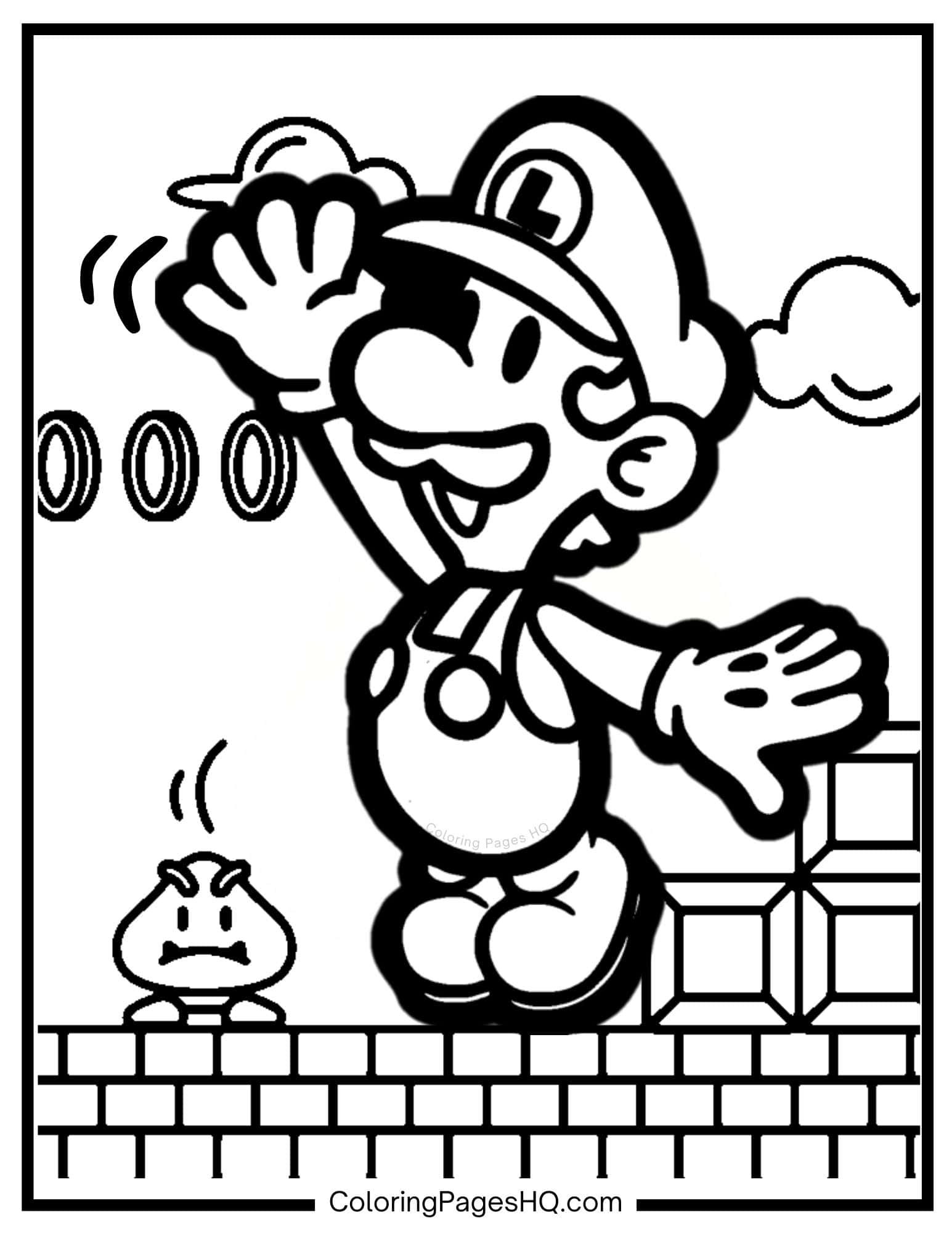Luigi Coloring Pages (Free PDF Printables) - Coloring Pages HQ