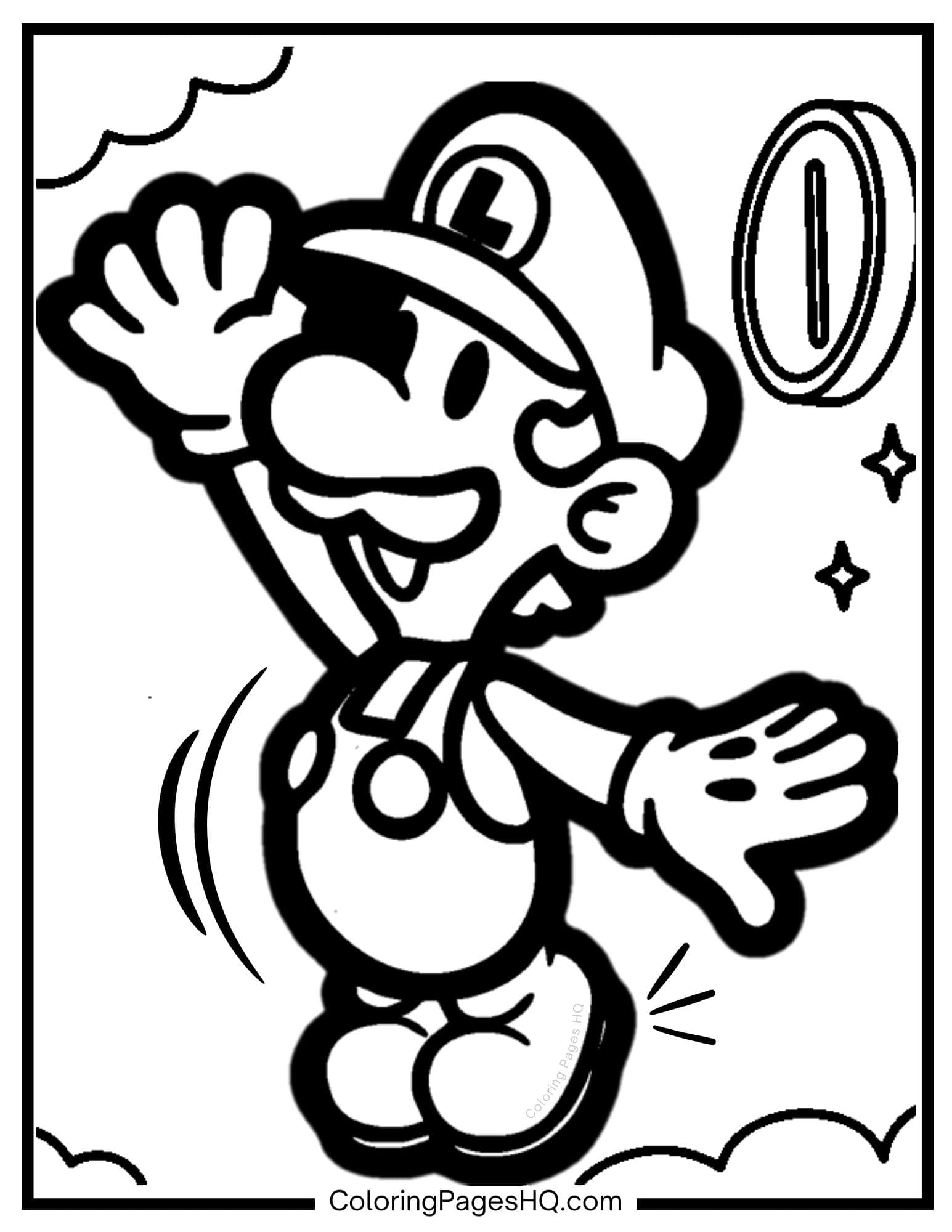 Luigi Coloring Pages (Free PDF Printables) - Coloring Pages HQ