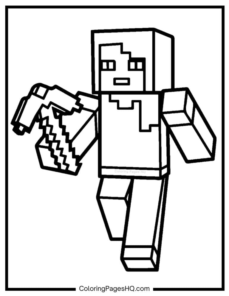 Minecraft Coloring Pages (Free PDF Printables) - Coloring Pages HQ