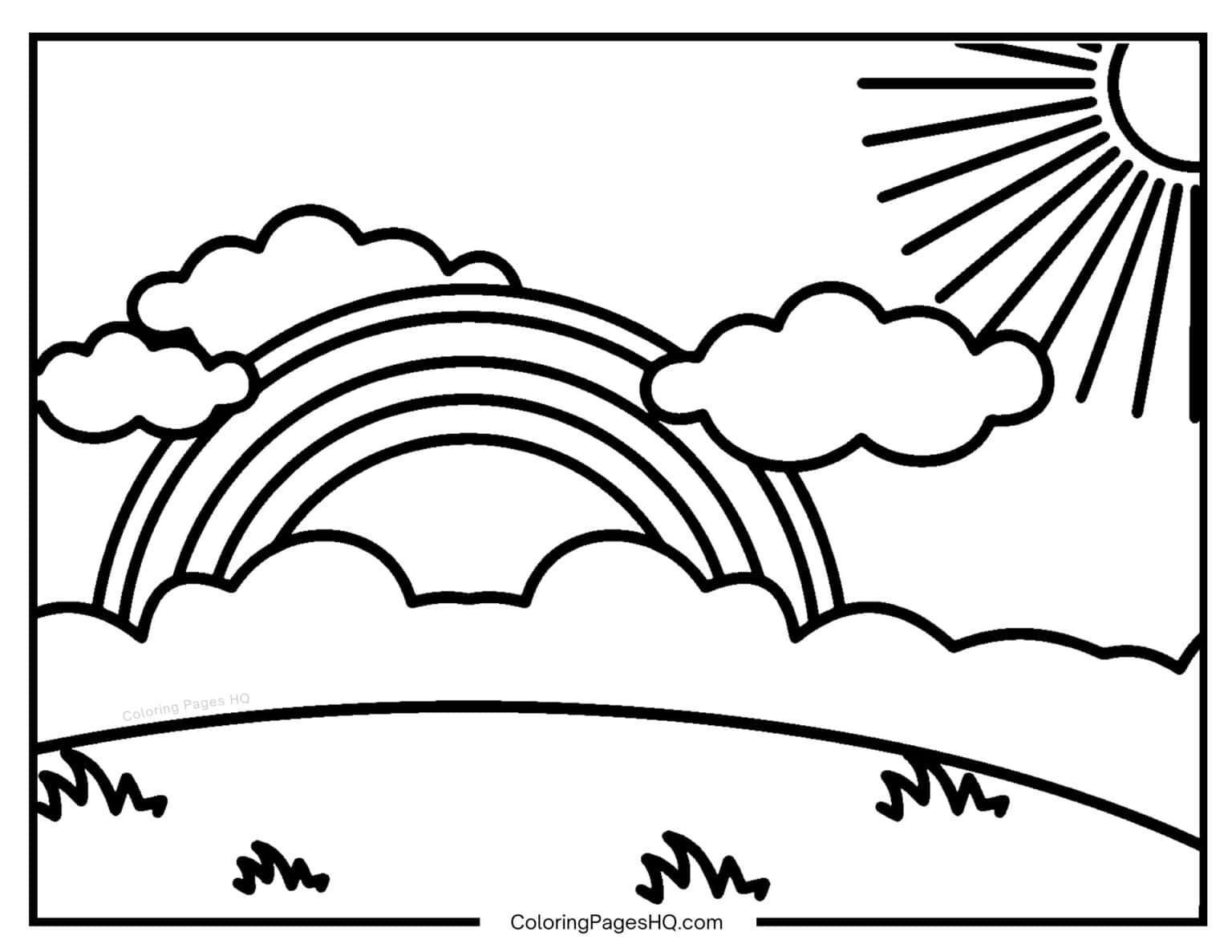 Cute Rainbow Coloring Pages (Free PDF Printables) - Coloring Pages HQ