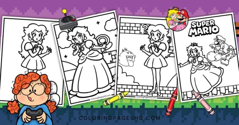 Princess Peach Coloring Pages (Free PDF Printables) - Coloring Pages HQ