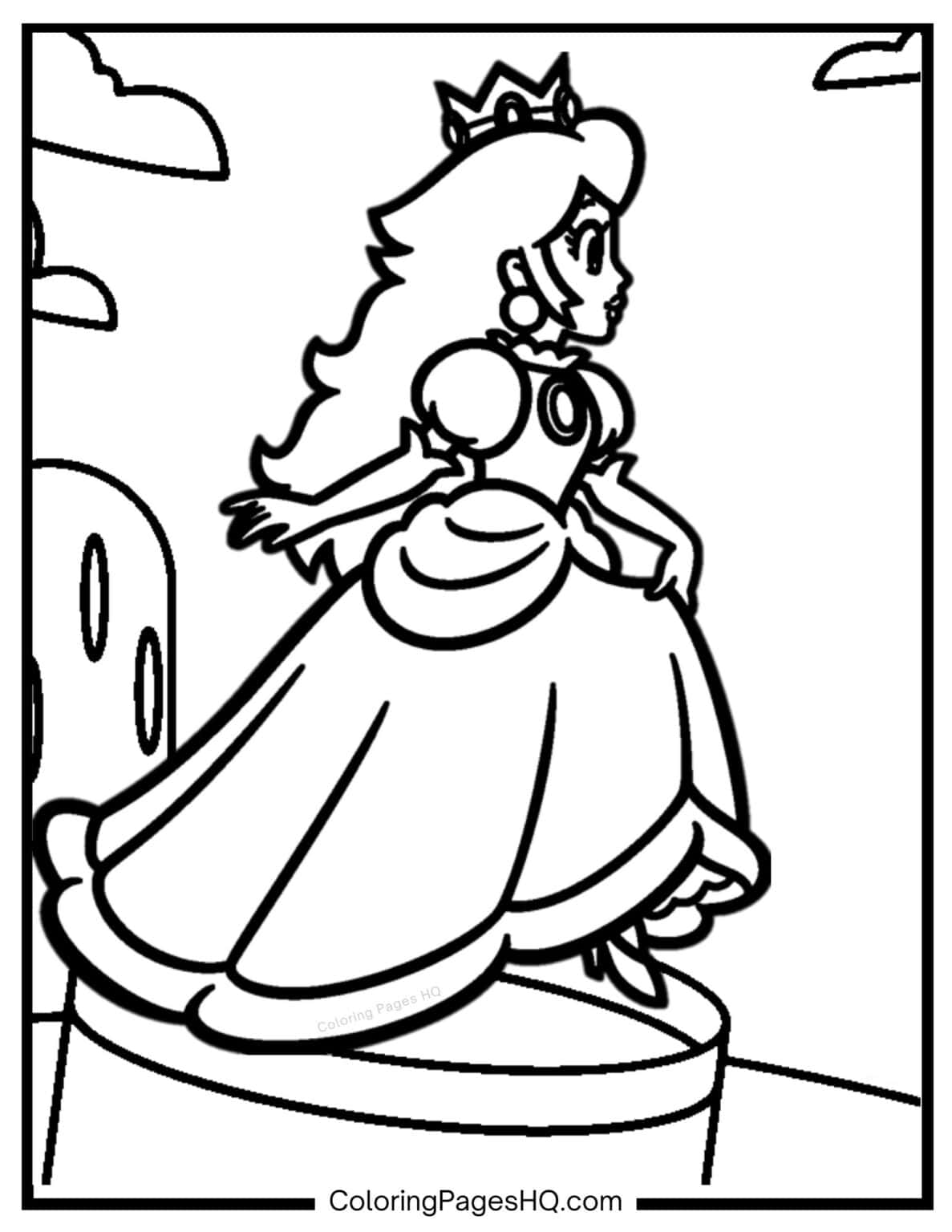 Princess Peach Coloring Pages (Free PDF Printables) - Coloring Pages HQ