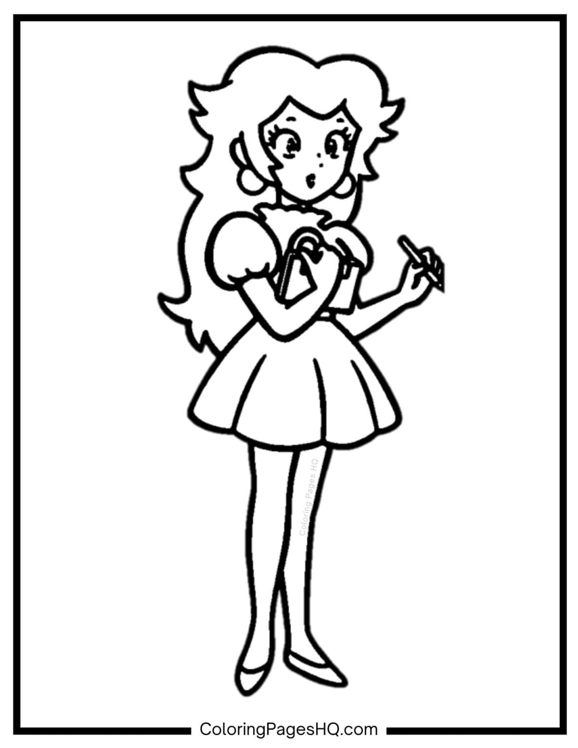 Princess Peach Coloring Pages (Free PDF Printables) - Coloring Pages HQ
