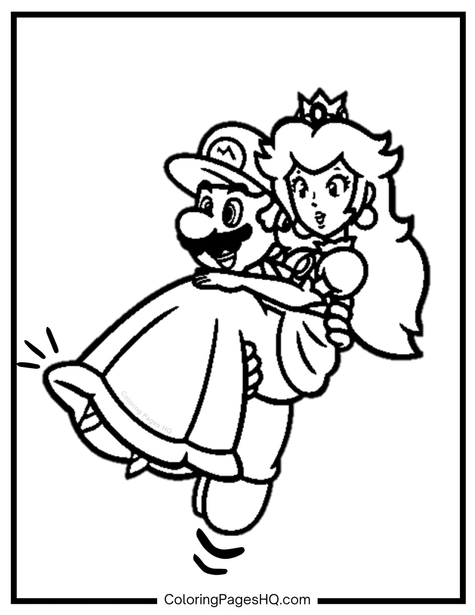 Princess Peach Coloring Pages (Free PDF Printables) - Coloring Pages HQ