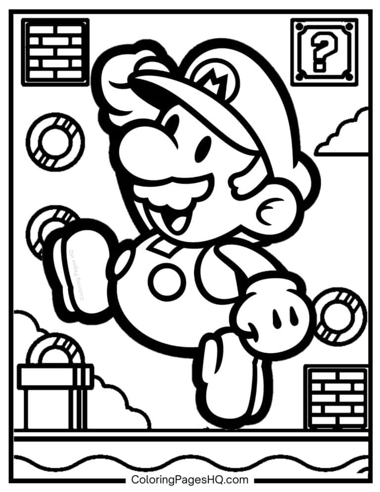 Mario Coloring Pages (Free PDF Printables) - Coloring Pages HQ