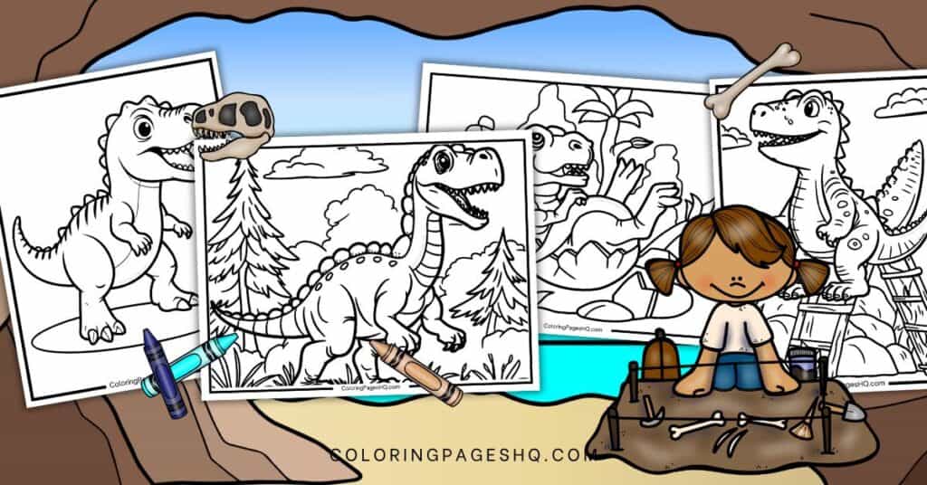 T-Rex Coloring Pages (Free PDF Printables) - Coloring Pages HQ