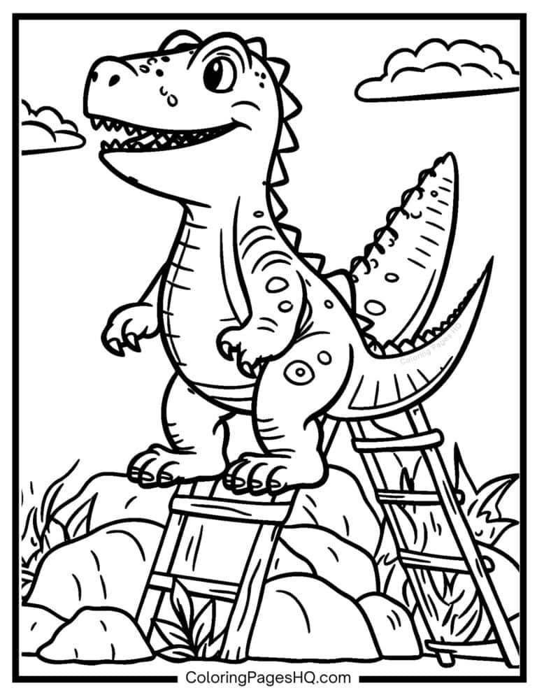 Dinosaur Coloring Pages (Free PDF Printables) - Coloring Pages HQ