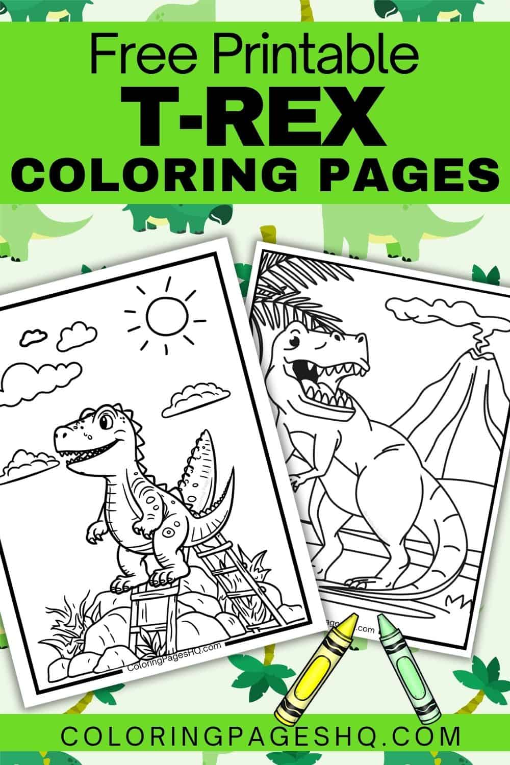 T-Rex Coloring Pages (Free PDF Printables) - Coloring Pages HQ
