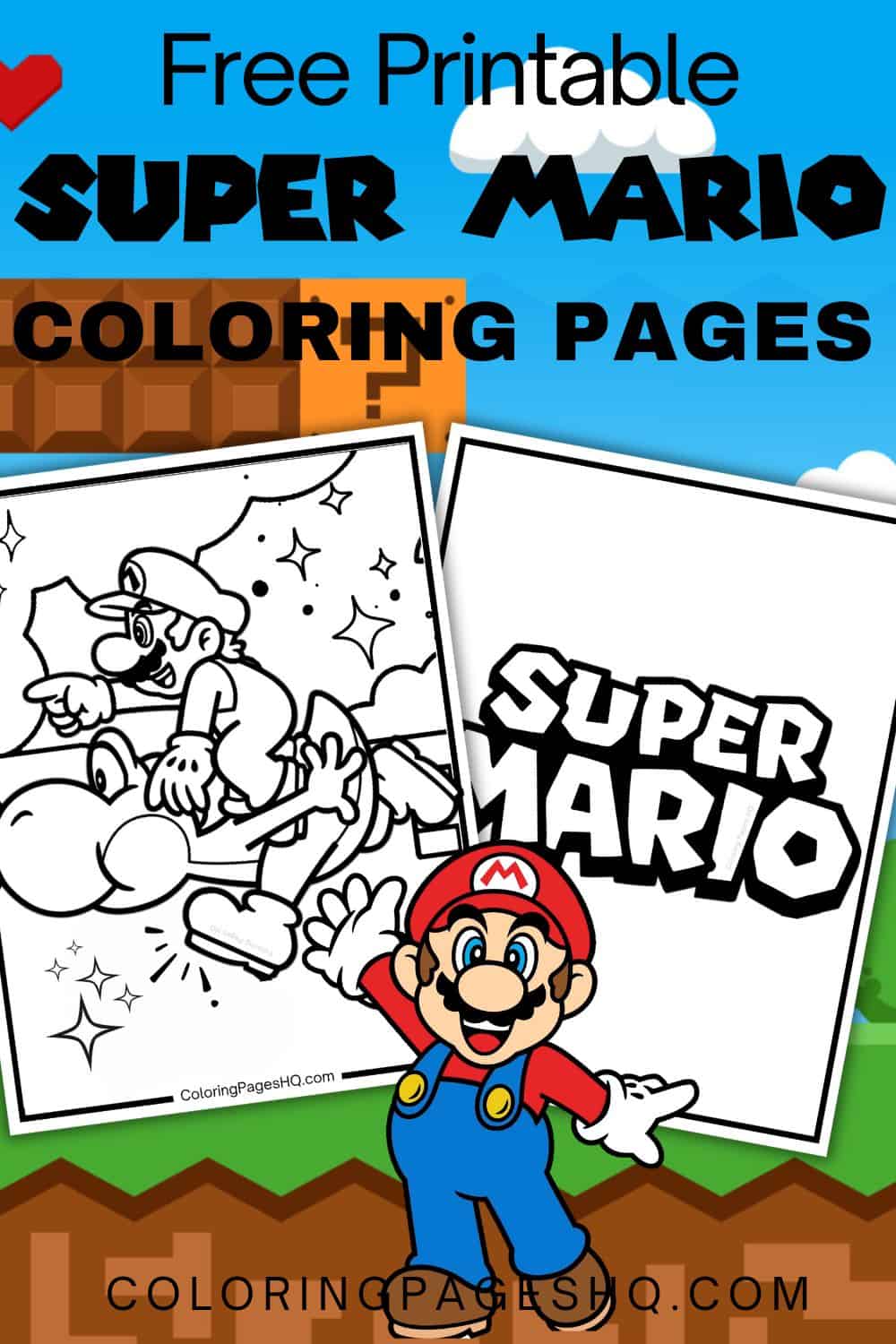 Mario Coloring Pages (Free PDF Printables) - Coloring Pages HQ