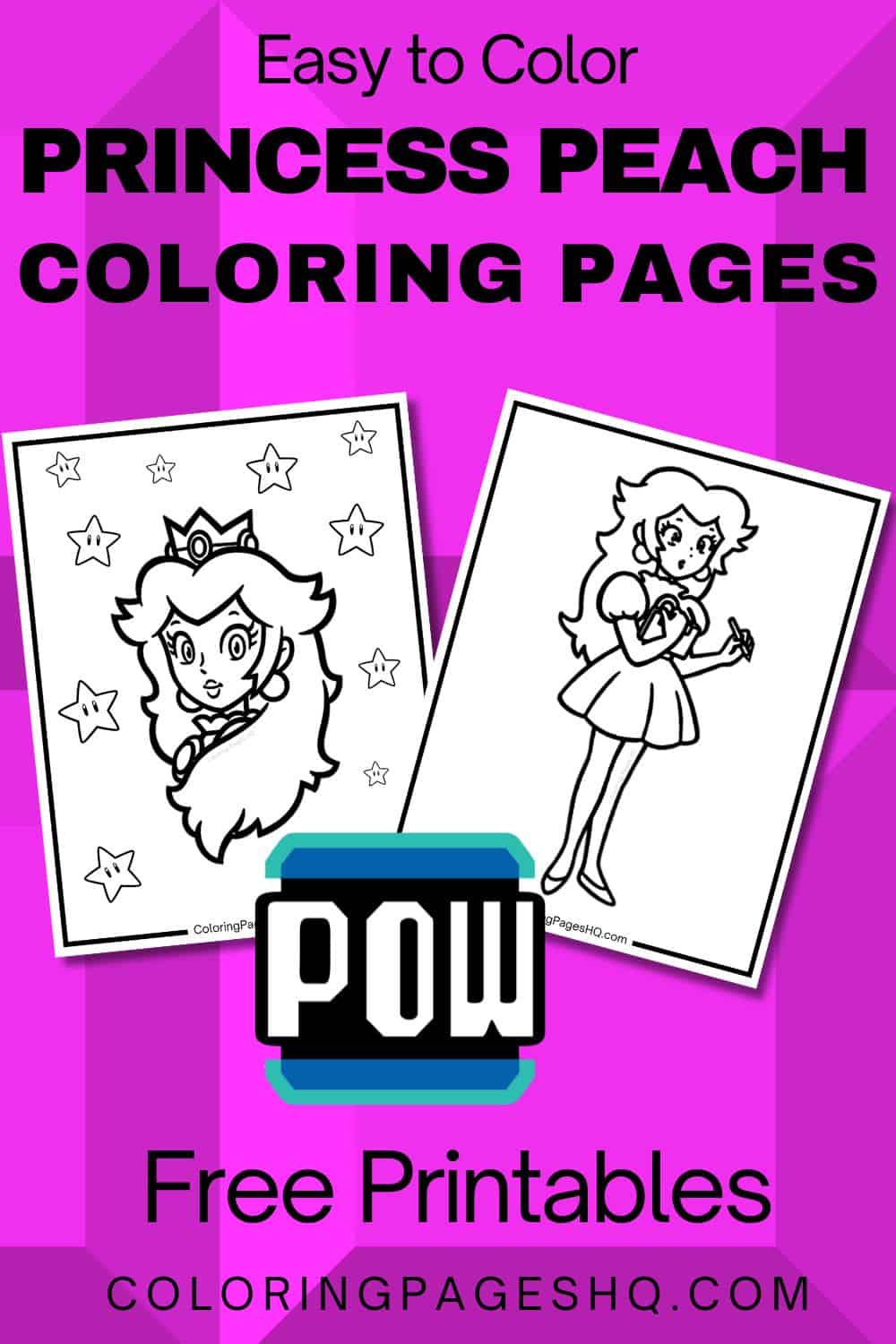Princess Peach Coloring Pages (Free PDF Printables) - Coloring Pages HQ