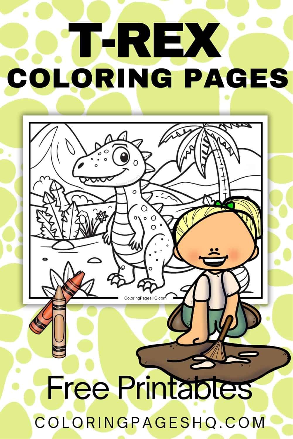 T-Rex Coloring Pages (Free PDF Printables) - Coloring Pages HQ