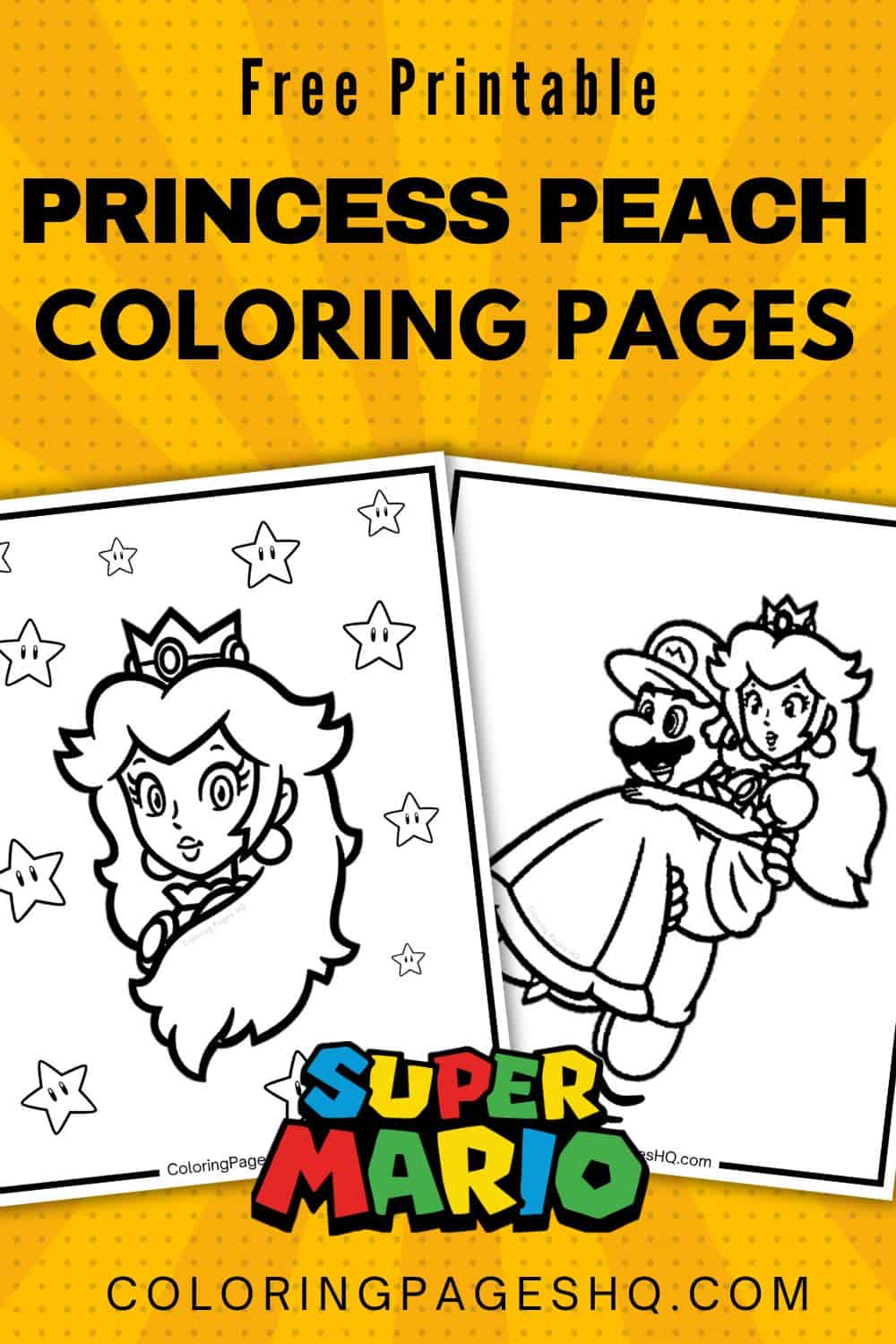 Princess Peach Coloring Pages (Free PDF Printables) - Coloring Pages HQ