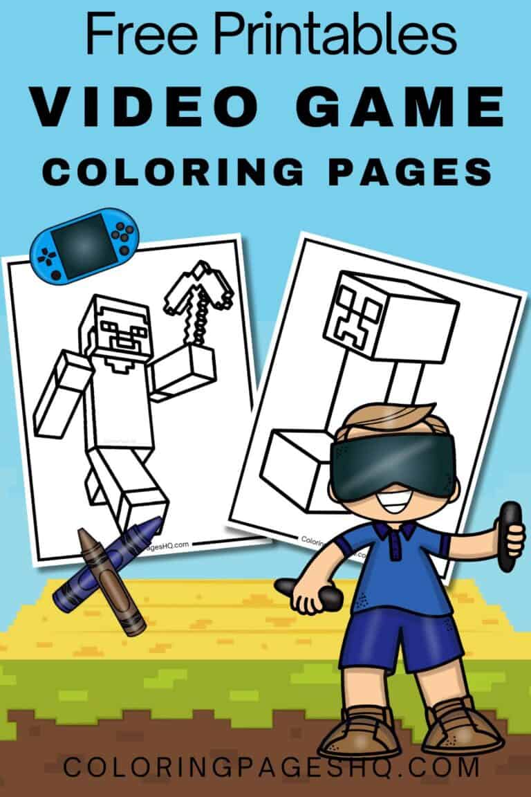 Video Game Coloring Pages (Free PDF Printables) - Coloring Pages HQ