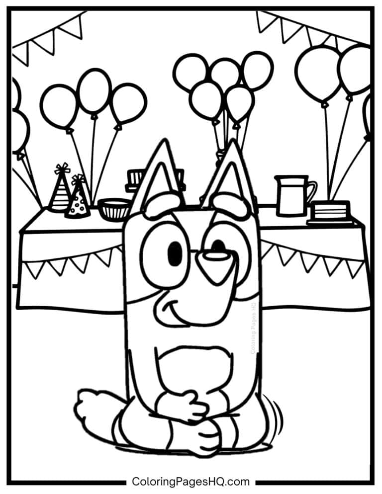 Only Bluey Coloring Pages (Free PDF Printables) - Coloring Pages HQ