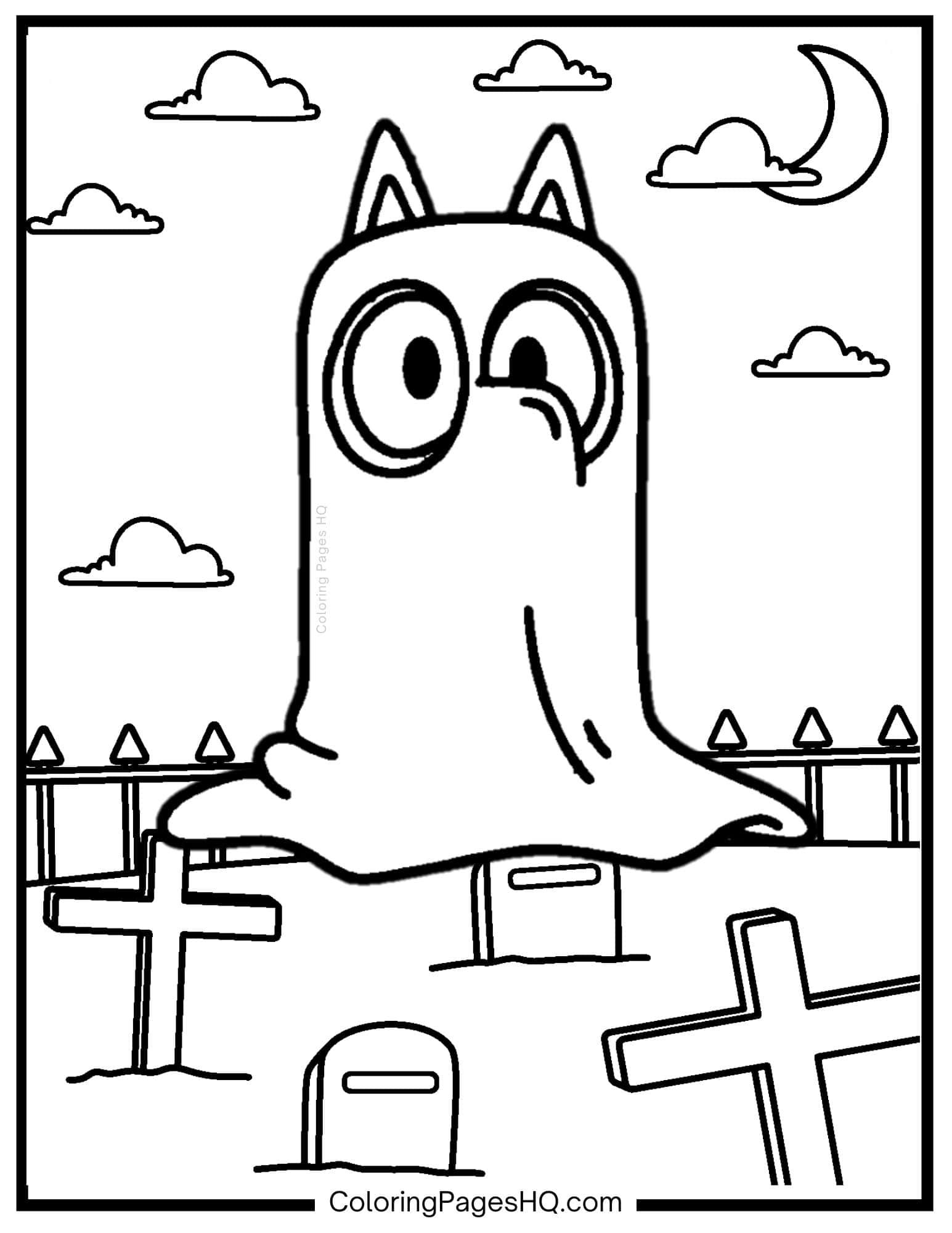 Cute Bluey Halloween Coloring Pages (Free PDF Printables) - Coloring ...