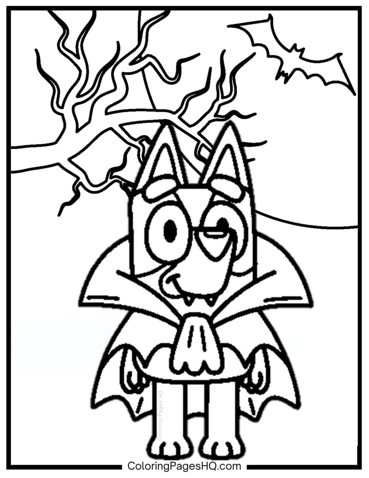 Cute Bluey Halloween Coloring Pages (Free PDF Printables) - Coloring ...