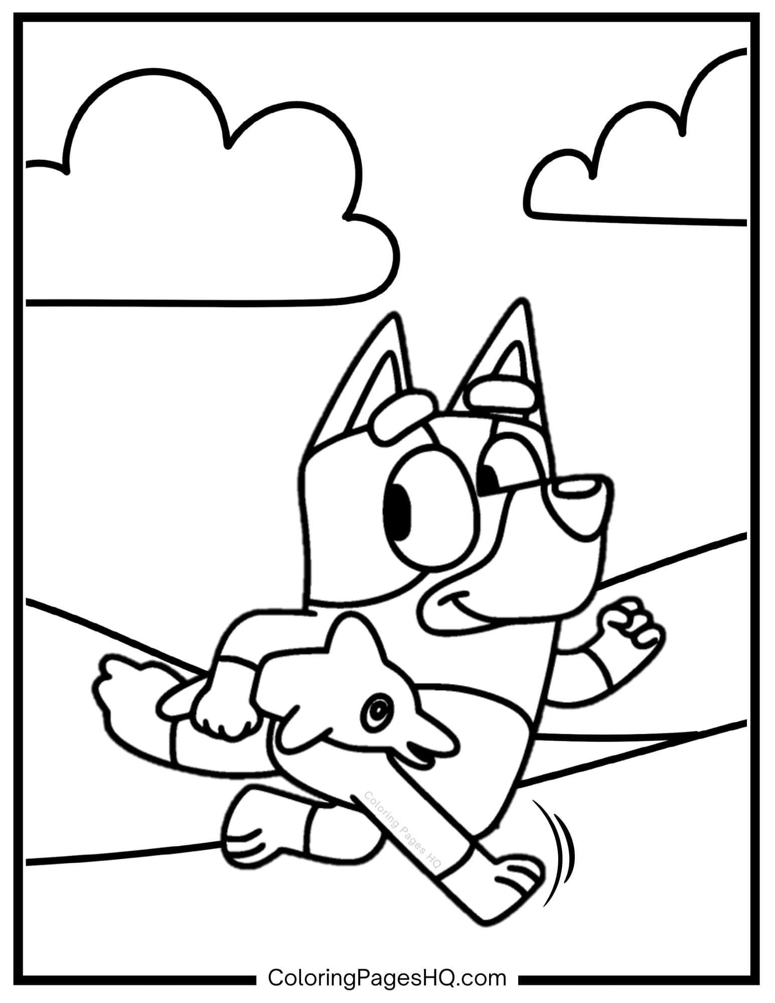 Only Bluey Coloring Pages (Free PDF Printables) - Coloring Pages HQ