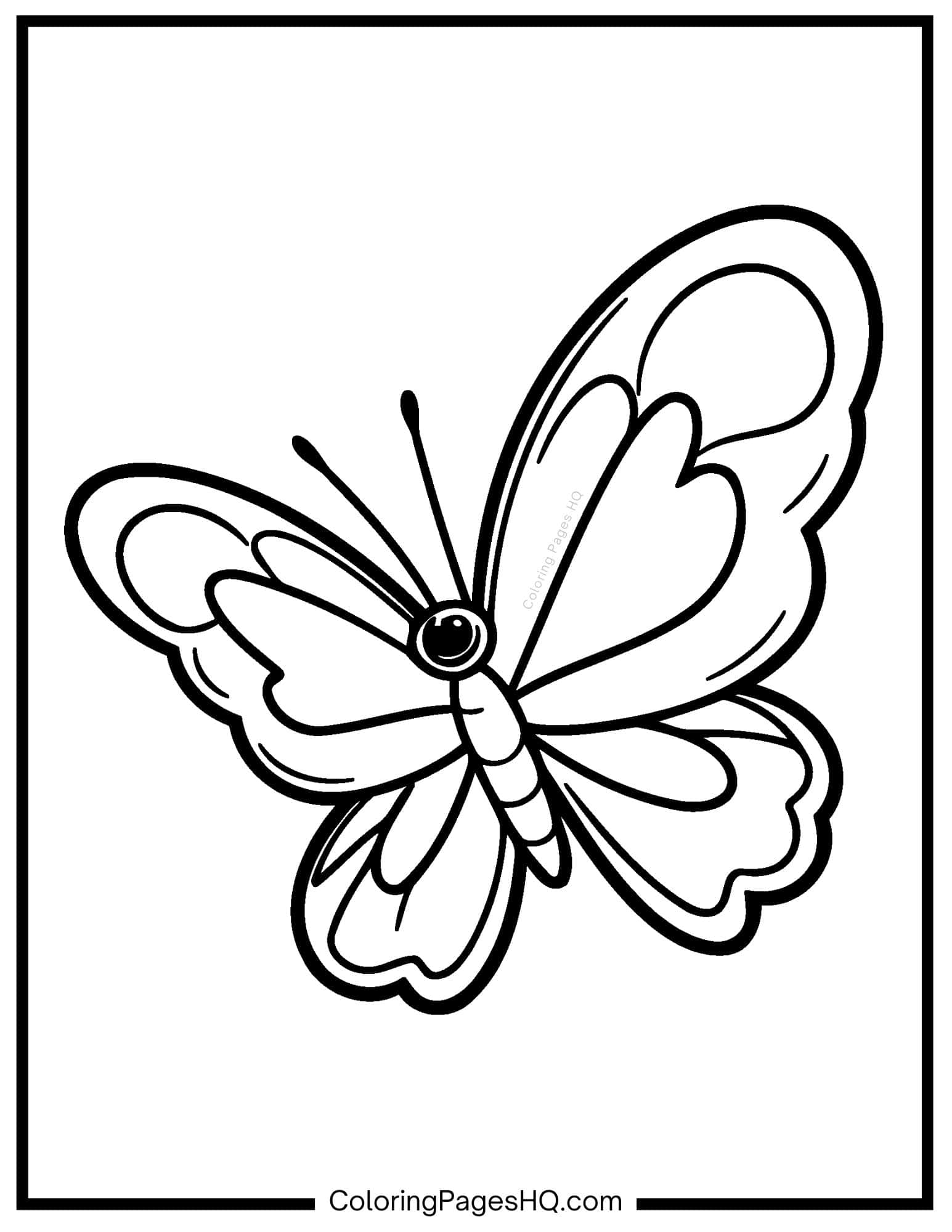 Cute Butterfly Coloring Pages (Free PDF Printables) - Coloring Pages HQ