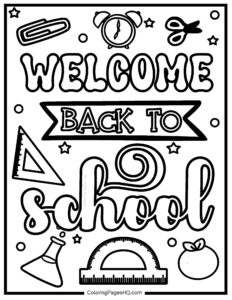 Back to School Coloring Pages (Free PDF Printables) - Coloring Pages HQ