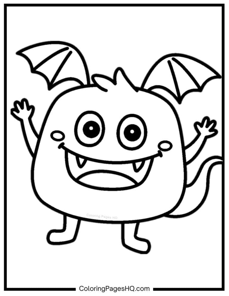 Cute Monster Coloring Pages (Free PDF Printables) - Coloring Pages HQ
