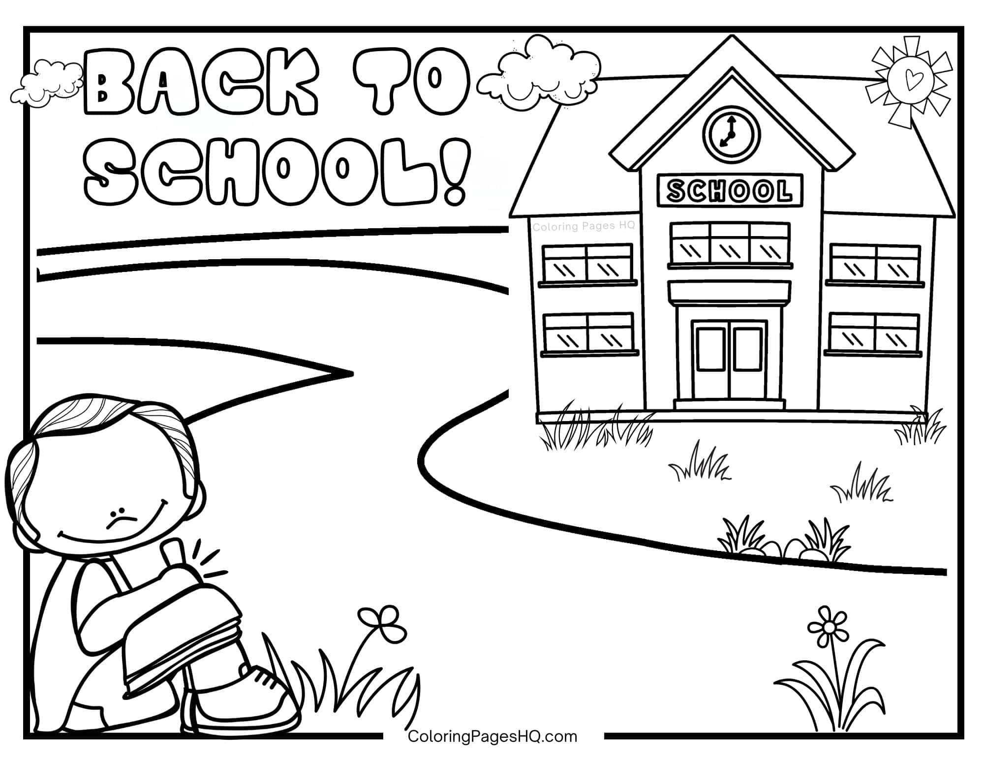 Back to School Coloring Pages (Free PDF Printables) - Coloring Pages HQ