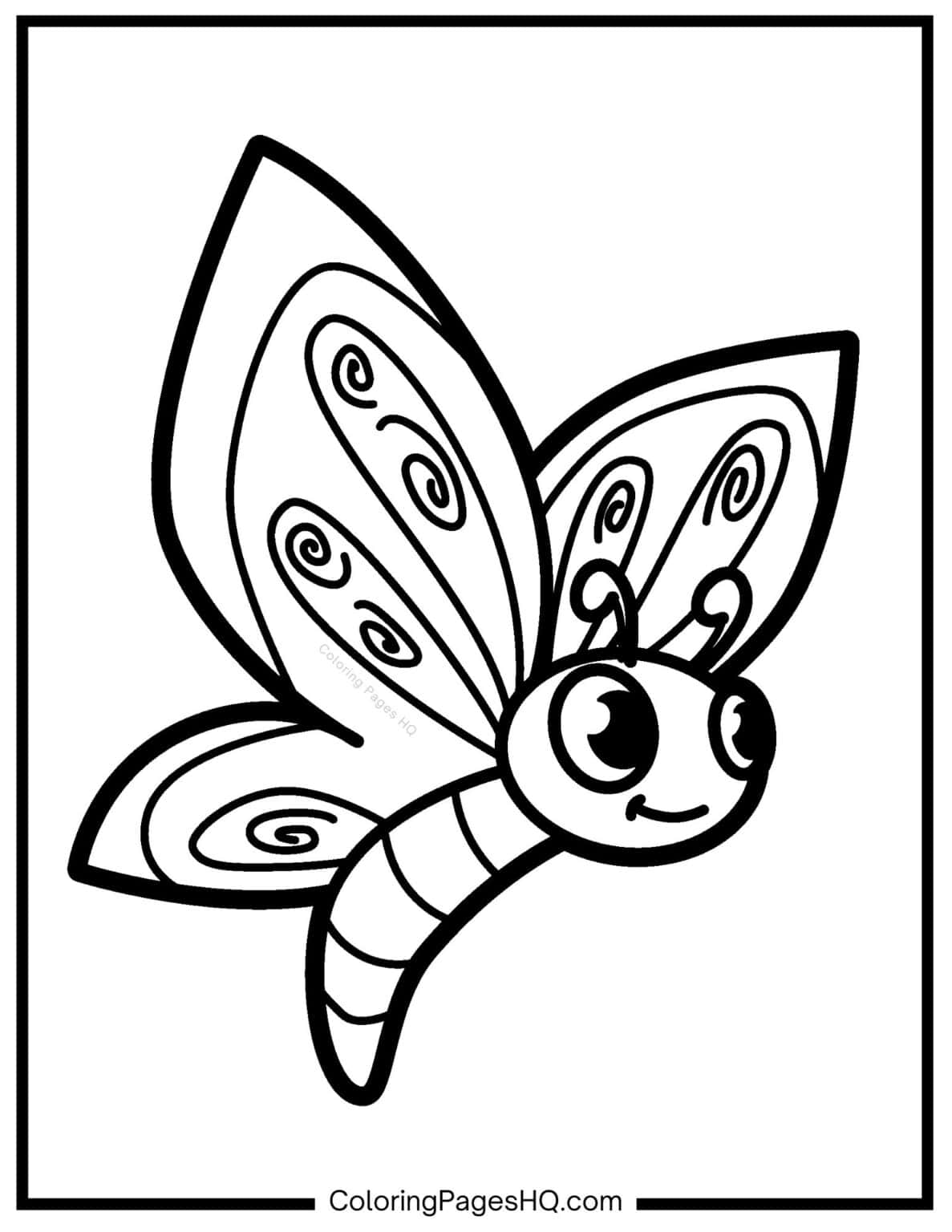 Cute Butterfly Coloring Pages (Free PDF Printables) - Coloring Pages HQ