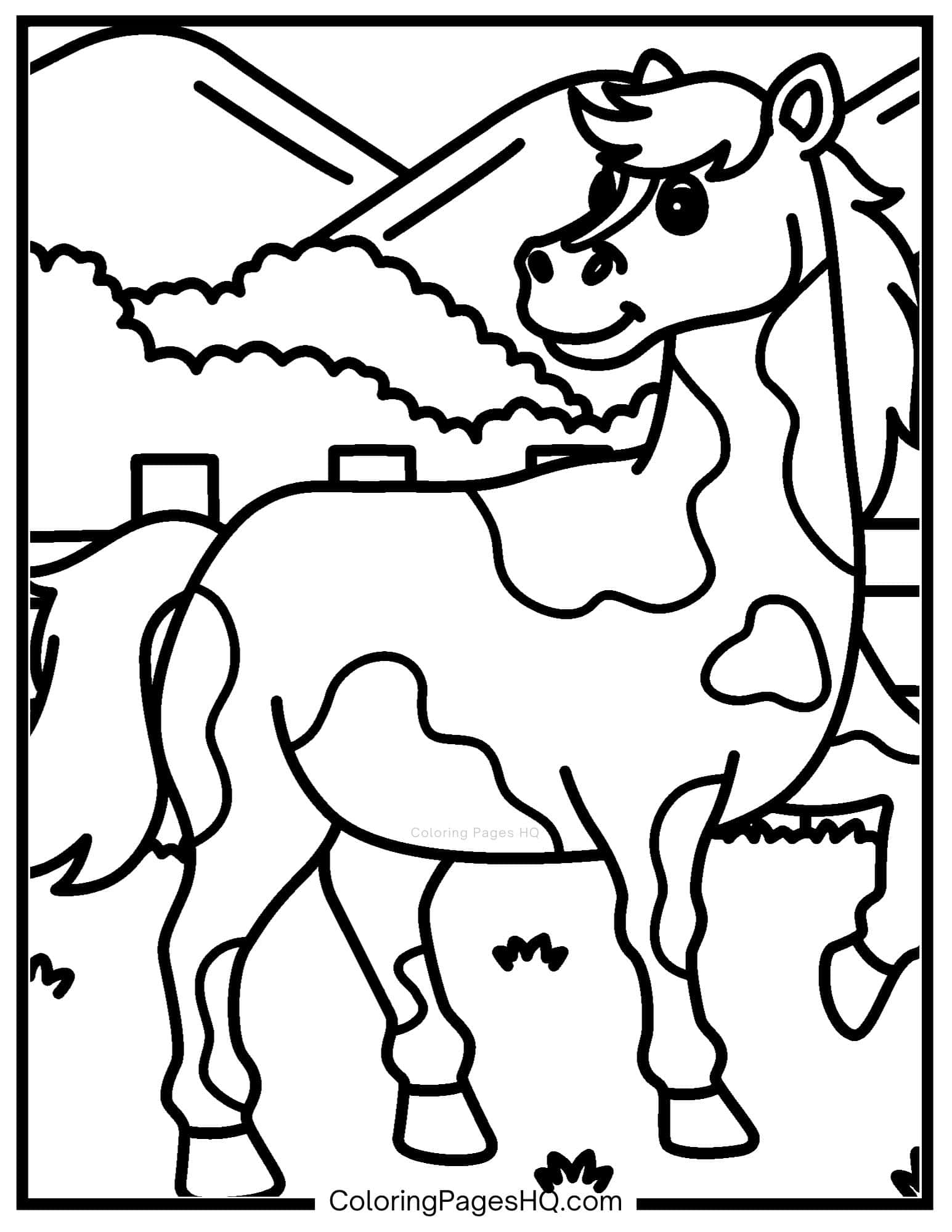 Cute Horse Coloring Pages (Free PDF Printables) - Coloring Pages HQ
