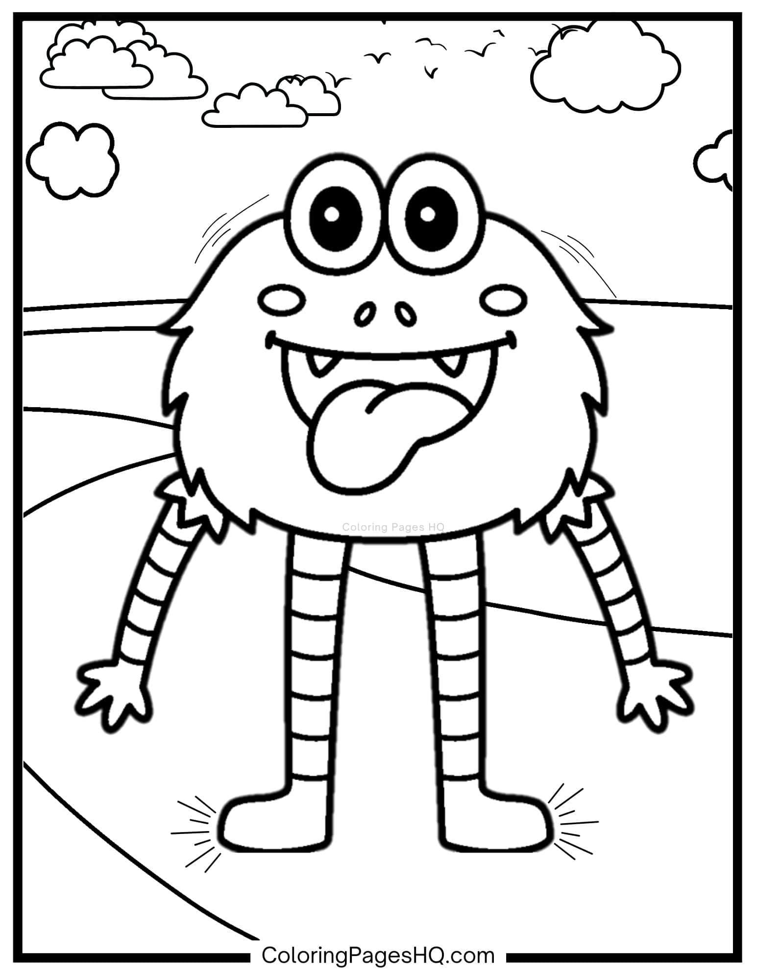 Cute Monster Coloring Pages (Free PDF Printables) - Coloring Pages HQ